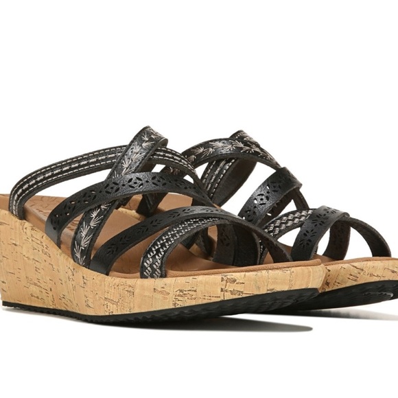 Skechers | Shoes | Sketchers Beverlee Tiger Posse Wedge Sandal | Poshmark